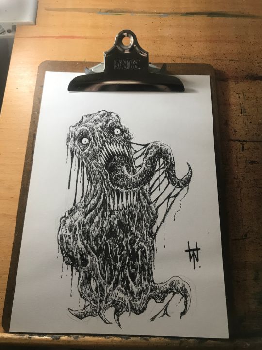 The Creeper Ink Sketch - Original Horror Art By Wayne Tully - Drawings ...