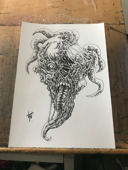 The Tongue Of Horror - Original Horror Art By Wayne Tully - Drawings ...