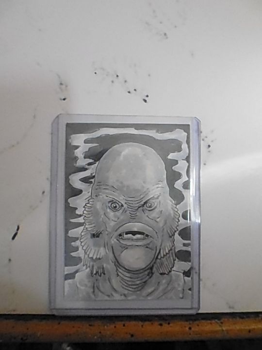 Creature From The Black Lagoon Card - Original Horror Art By Wayne ...