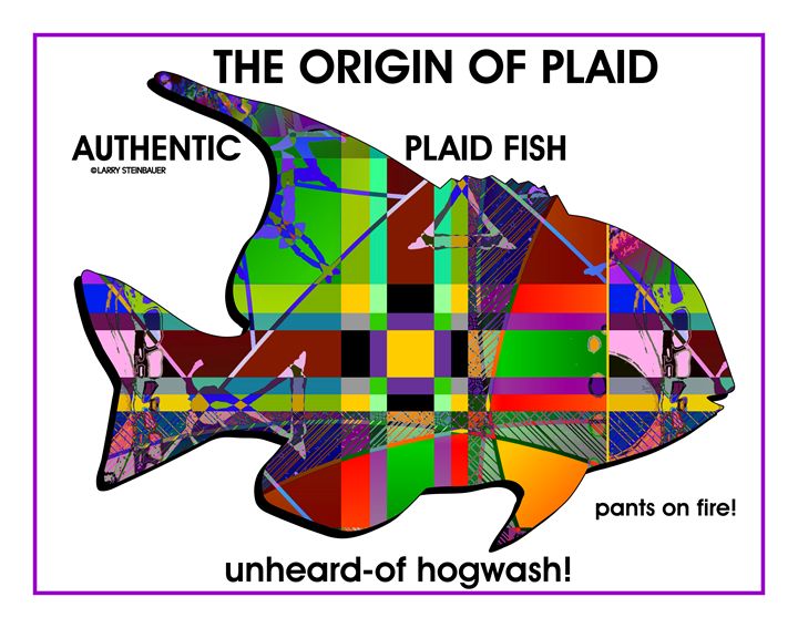 PLAID FISH - LARRY STEINBAUER - Digital Art & AI, Animals, Birds ...