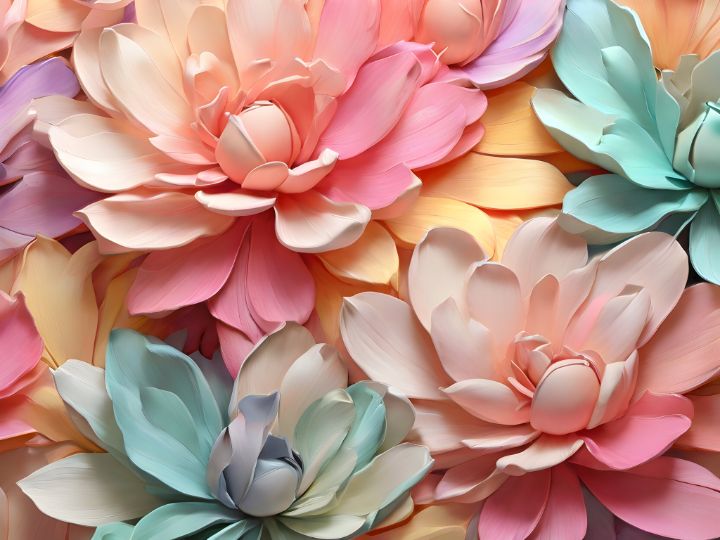 Pastel Petals Abstract - Fine art - Paintings & Prints, Flowers, Plants ...