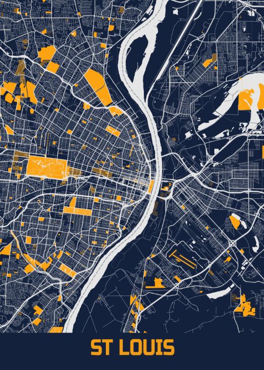 St Louis - United States Bluefresh C - Tien Stencil - Digital Art & AI ...