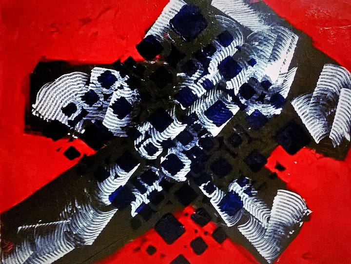 Bones - Paintings by Renee - Paintings & Prints, Abstract, Irregular ...