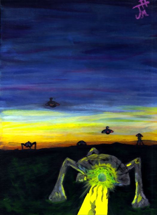 Alien Invasion pt. Un - evaporationBoy (J.M.#) - Paintings & Prints ...