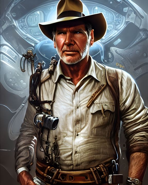 Harrison Ford as Indy Portrait - plainhavoc - Digital Art & AI, People ...