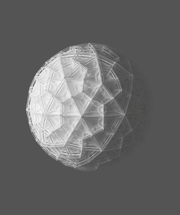 WIREFRAME ICOSPHERE - Photography - Digital Art & AI, Abstract, Other ...