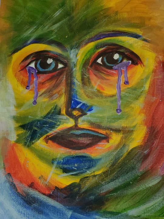 purple tears - Chaos11 - Paintings & Prints, Abstract, Color - ArtPal