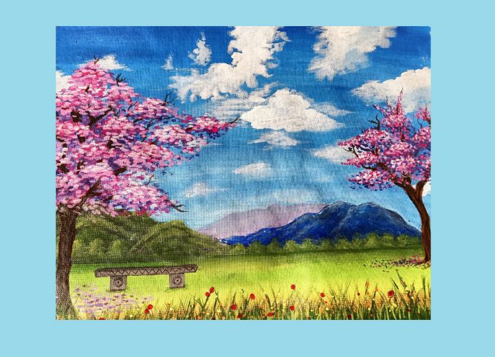 Serenity trees - Nishita Arts - Paintings & Prints, Flowers, Plants ...