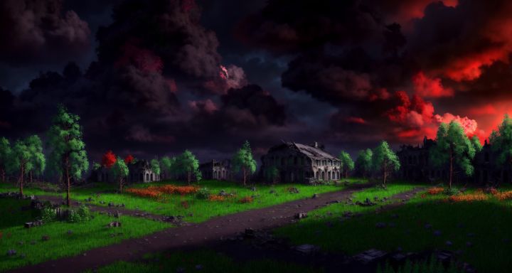 Apocalyptic Homestead - ShaneSparrowArt - Paintings & Prints ...