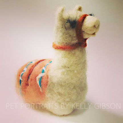 Lady llama - Pet Portraits by Kelly Gibson - Sculptures & Carvings ...
