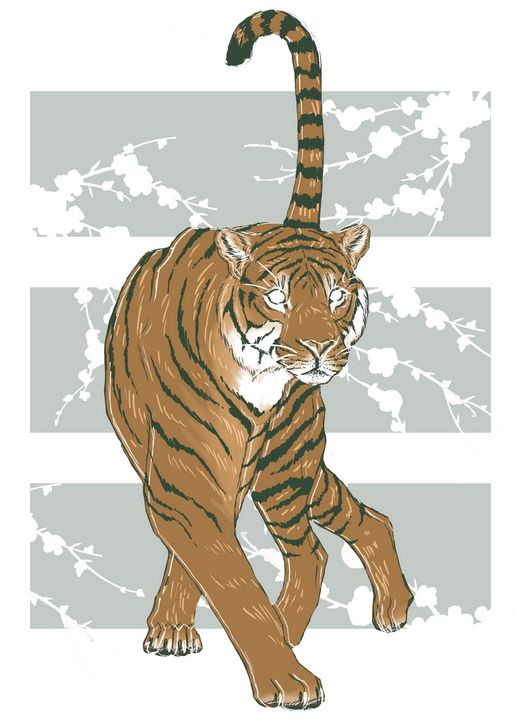 Jade Tiger - Bethany Illustration - Digital Art & AI, Animals, Birds ...
