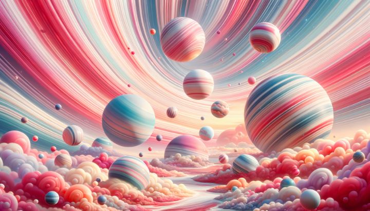 Cotton Candy Cane Planets - Emporium - Digital Art & AI, Fantasy ...