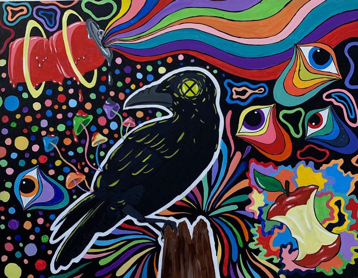 Colorful Crow - Izzy - Paintings & Prints, Animals, Birds, & Fish ...