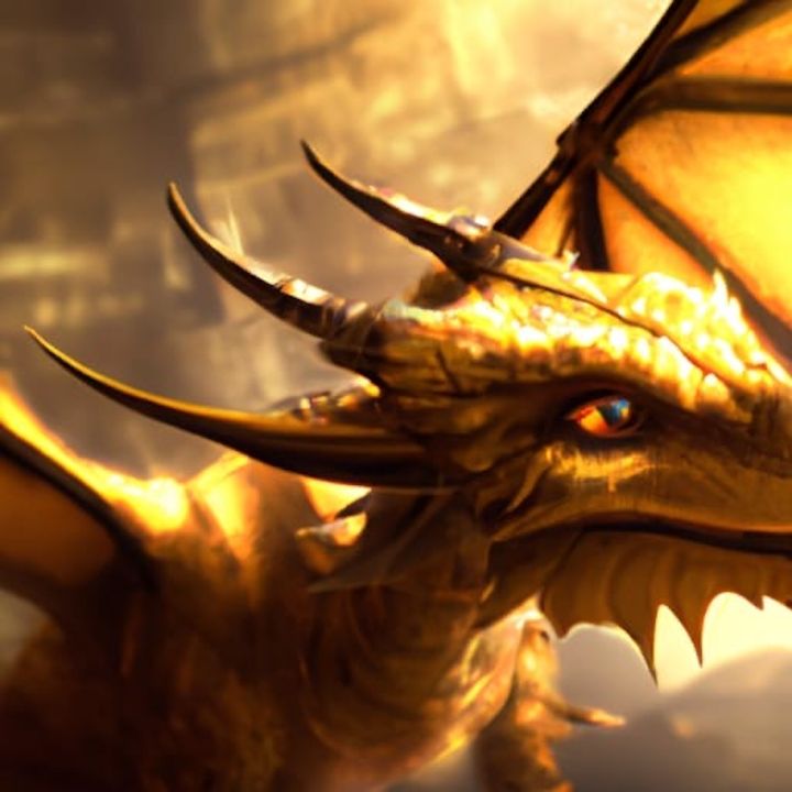 Golden Baby Dragon - Christopher Madsen - Digital Art & AI, Fantasy ...