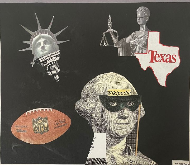 Texas Collage - Ruth F. Young - Crafts & Other Art, Collages - ArtPal