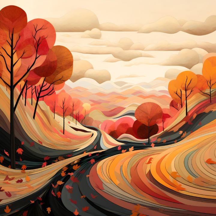 Fall Abstracts Collection - Csaba_Fikker - Paintings & Prints, Abstract ...