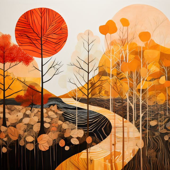 Fall Abstracts Collection - Csaba_Fikker - Paintings & Prints, Abstract ...