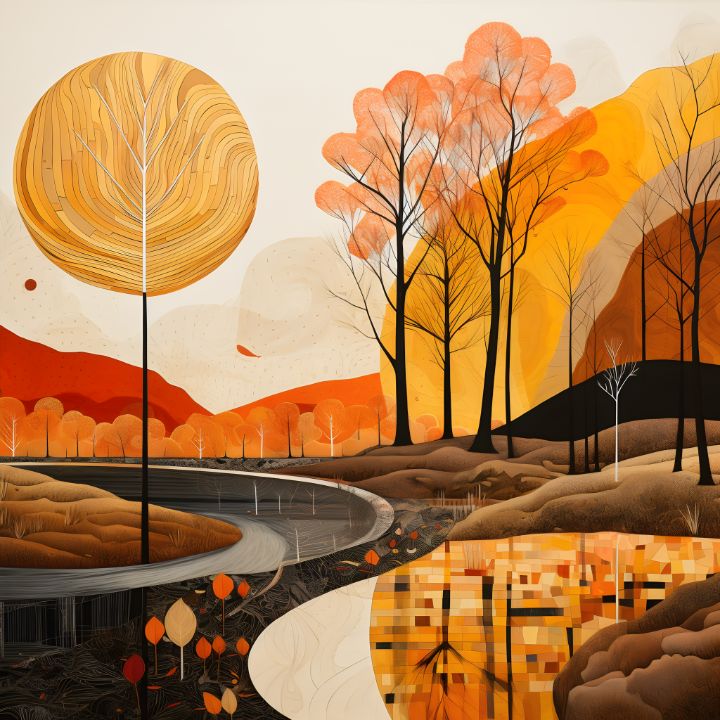 Fall Abstracts Collection - Csaba_Fikker - Paintings & Prints, Abstract ...