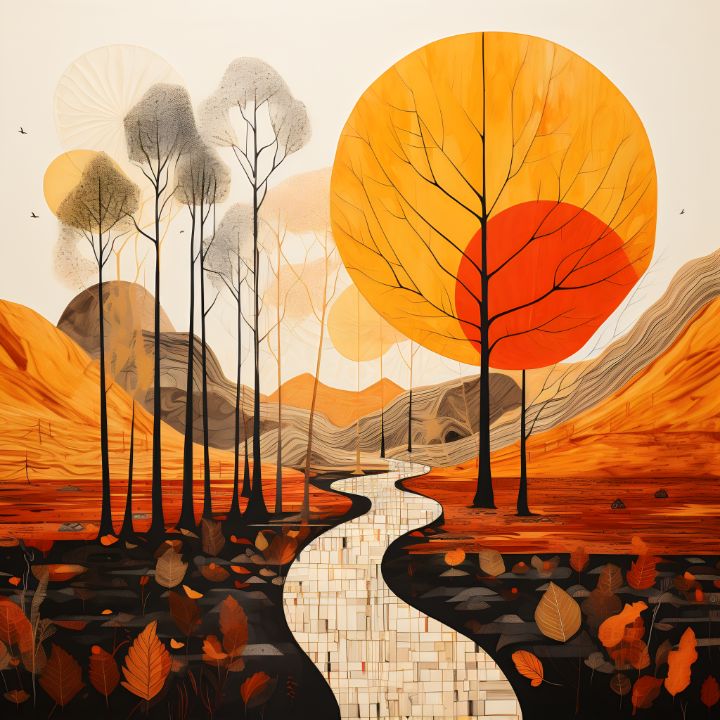 Fall Abstracts Collection - Csaba_Fikker - Paintings & Prints, Abstract ...