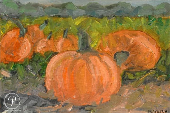Abstract Pumpkin Still Life - Praveena Prabhakaran - Paintings & Prints ...