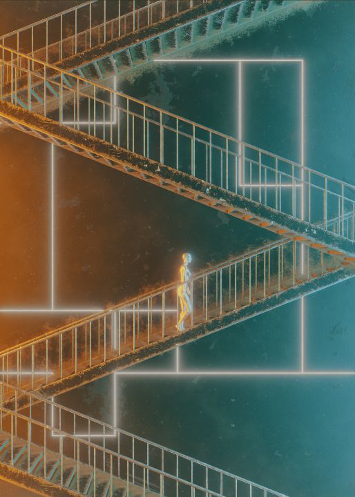 Stair Stair 3D Surrealism Render Art - Rizky Art - Digital Art & AI ...