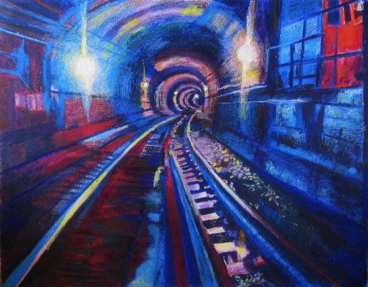The 2nd Ave Subway NYC - LenArt - Drawings & Illustration, Abstract ...