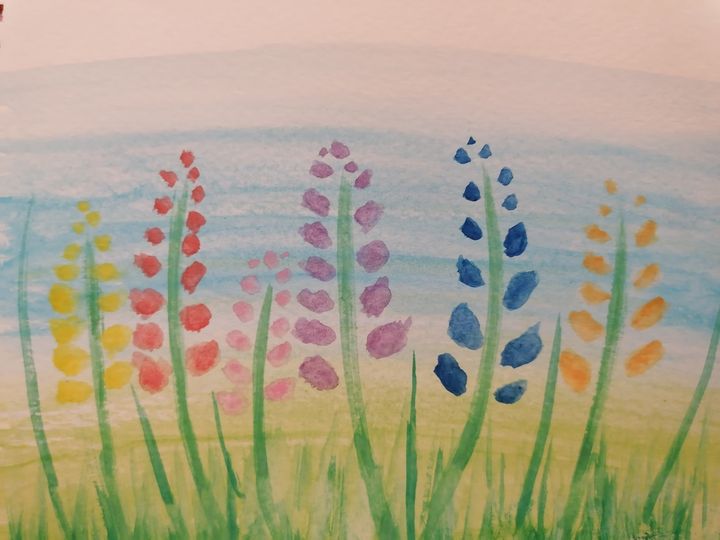 Colourful Lavender - Robyn Wheeler - Paintings & Prints, Flowers ...