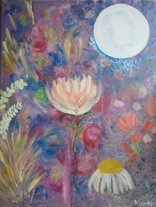 Flower Moom - April Lundy - Paintings & Prints, Abstract, Other ...