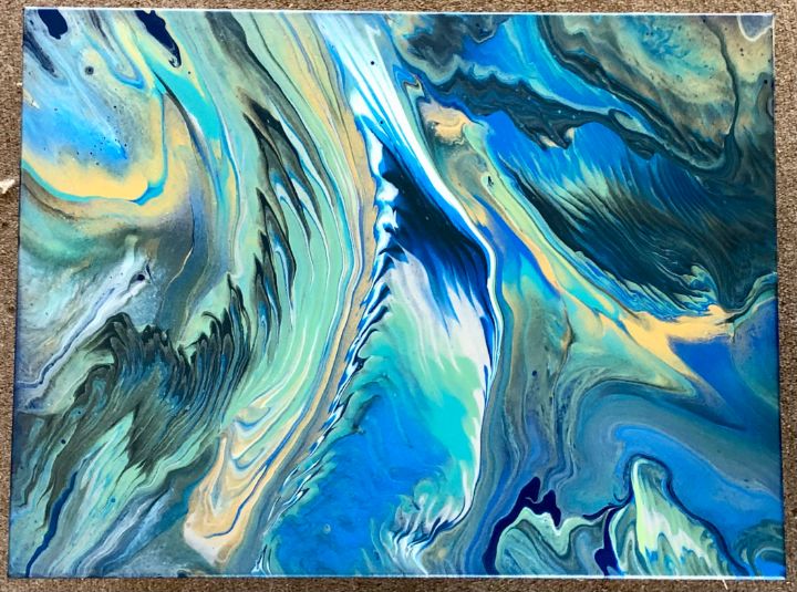 Original abstract fluid art painting - Haileyscoloredartistry ...