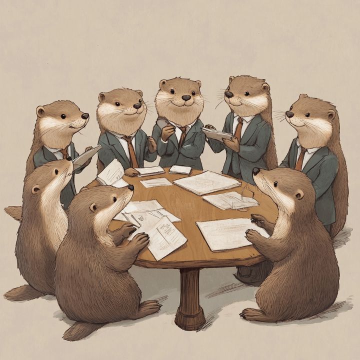 Otter Office - Big Sketch - Digital Art & AI, Animals, Birds, & Fish ...