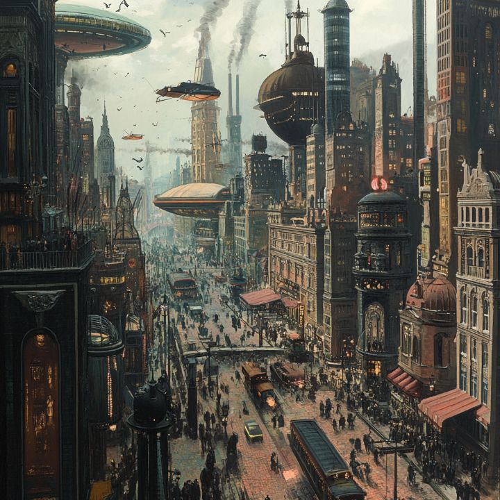 A Certain City In Time - Big Sketch - Digital Art & AI, Buildings ...