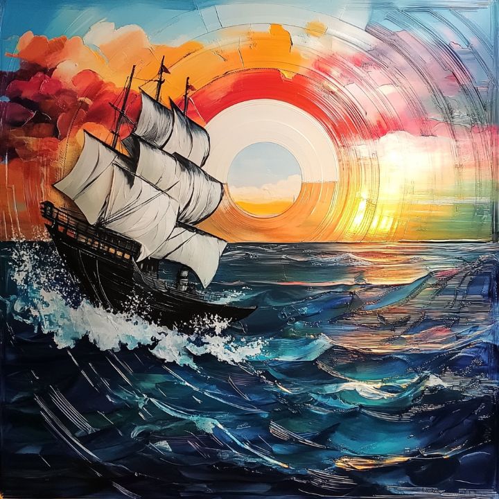 Vinyl - Big Sketch - Digital Art & AI, Abstract, Movement - ArtPal