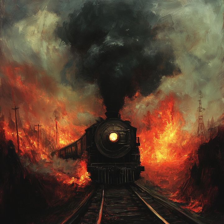 Hell Train - Big Sketch - Digital Art & AI, Vehicles & Transportation ...