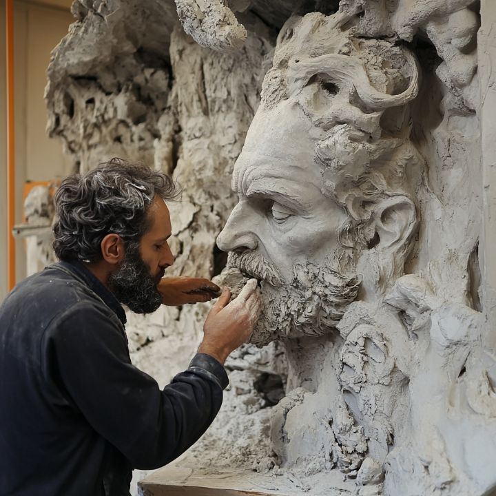 Chiseled - Big Sketch - Digital Art & AI, People & Figures, Occupations ...