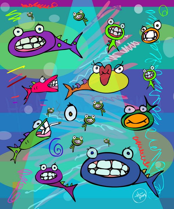 Tarp Fish - Cartoonqueen - Digital Art & AI, Animals, Birds, & Fish ...