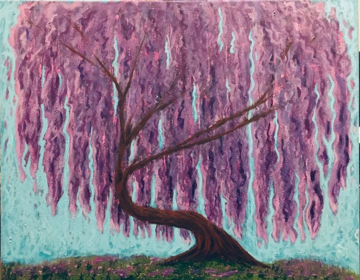 Blooming willow 2 - acrylic_art_by_ray_perez - Paintings & Prints ...