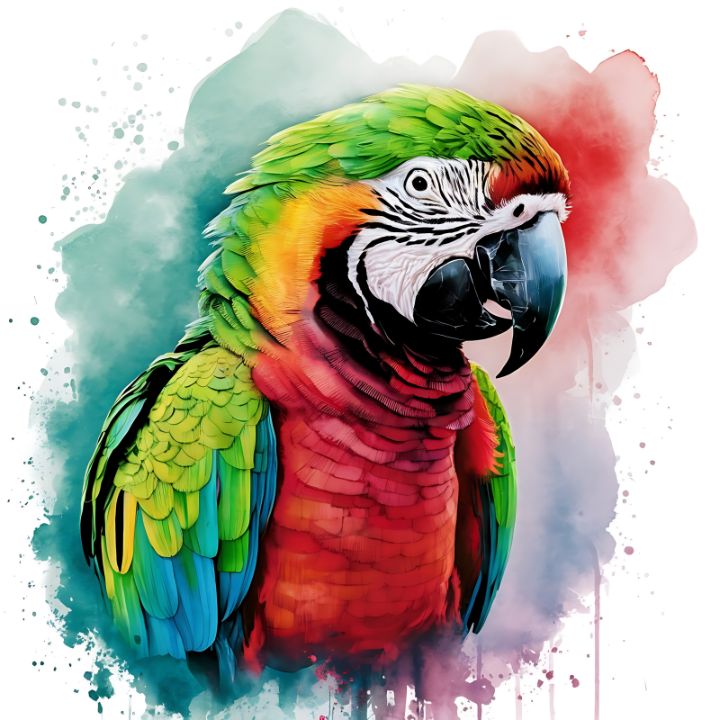 Coloring Parrot Watercolor Painting - ePulse - Paintings & Prints ...