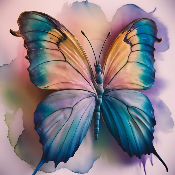 Butterfly Portrait Water Color - ePulse - Paintings & Prints, Animals ...