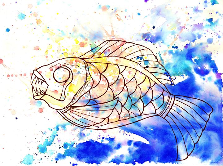 This Fish Bites Back - Avril Joy - Drawings & Illustration, Animals ...