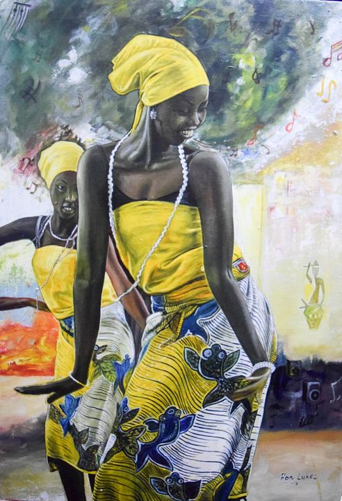 Paintings Of African Women Dancing