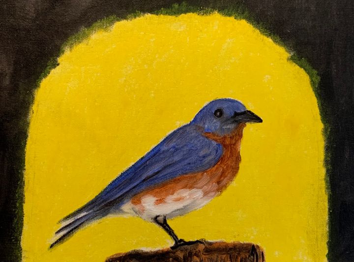 blue bird in light - Art By Jennifer Thomas Spettigue - Paintings ...