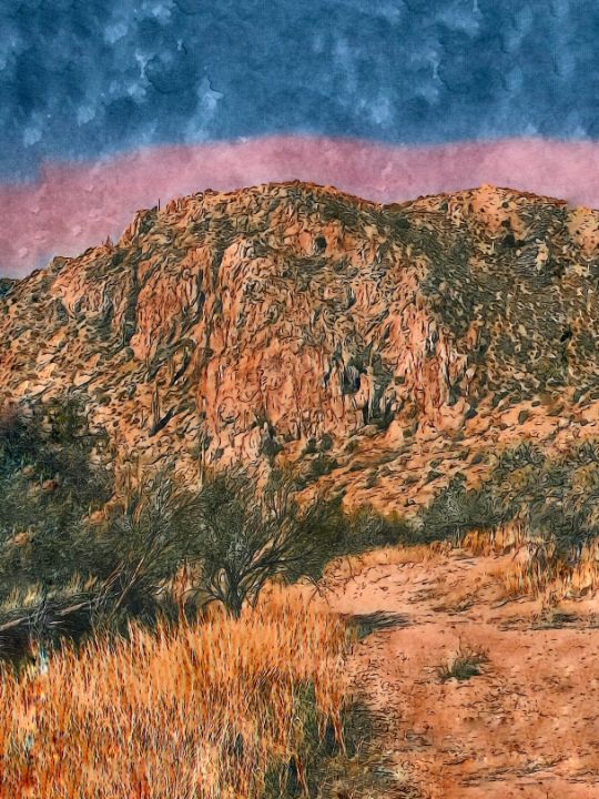 Distant Peak - Art By Jennifer Thomas Spettigue - Paintings & Prints ...