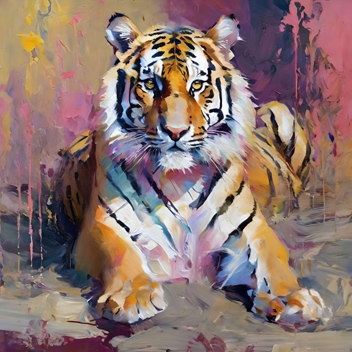 Majestic Tiger - Art By Jennifer Thomas Spettigue - Paintings & Prints ...