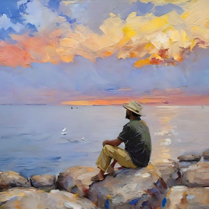 Waiting - Art By Jennifer Thomas Spettigue - Paintings & Prints, People ...