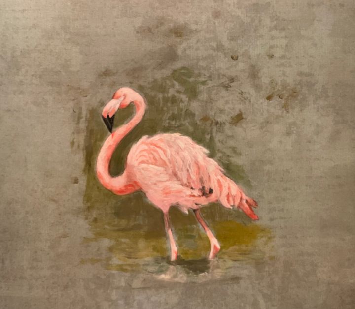 Enchanting Flamingo - Art By Jennifer Thomas Spettigue - Paintings ...