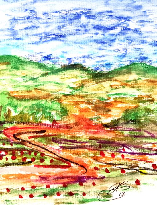 Little Valley - Art By Jennifer Thomas Spettigue - Paintings & Prints ...