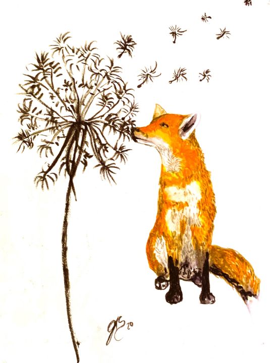 Daisy Fox - Art By Jennifer Thomas Spettigue - Paintings & Prints ...