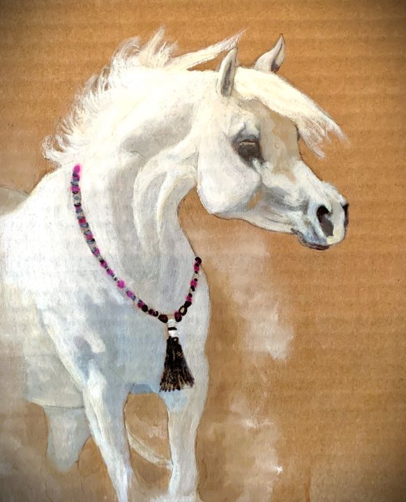 white horse - Art By Jennifer Thomas Spettigue - Paintings & Prints ...