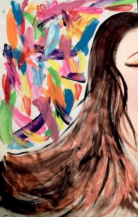 Runaway Thoughts - Art No. 12 - Paintings & Prints, People & Figures ...