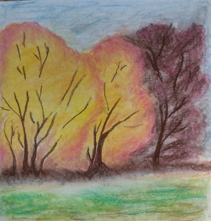 Flame Trees - Alexis - Drawings & Illustration, Flowers, Plants ...